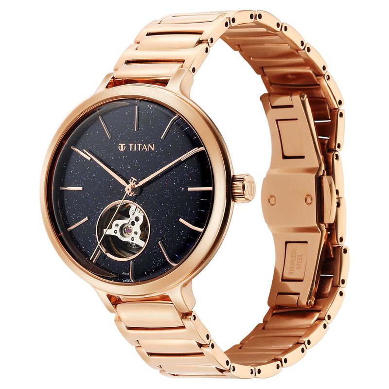 Buy Online Aventurine Automatic Blue Dial Automatic Watch for Women ...
