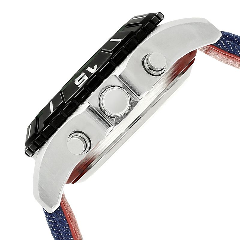 Buy Online Fastrack Denim Quartz Analog Digital Blue Dial Denim Strap ...