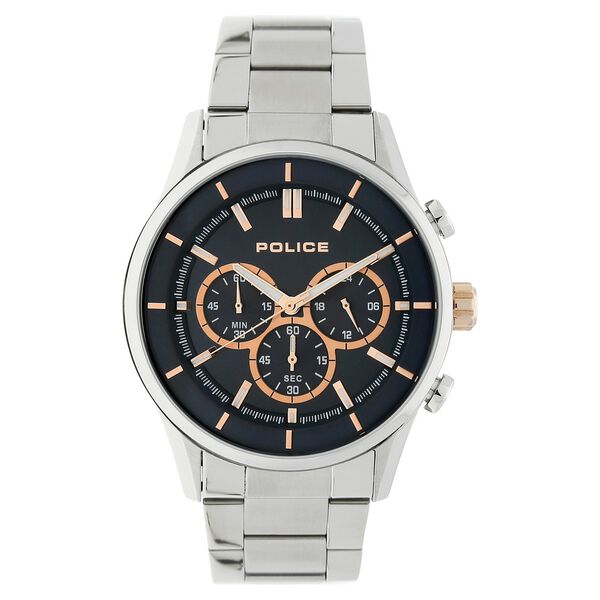 Buy Online Police Quartz Chronograph Blue Dial Metal Strap Watch for ...