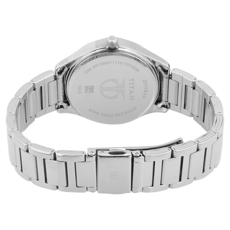 Buy Online Titan Workwear Blue Dial Women Watch With Stainless Steel ...