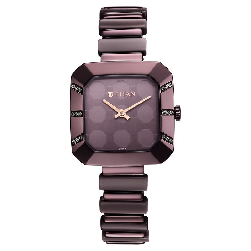 Buy Online Glitz Purple Dial Metal & Plastic Strap Watch for Women ...