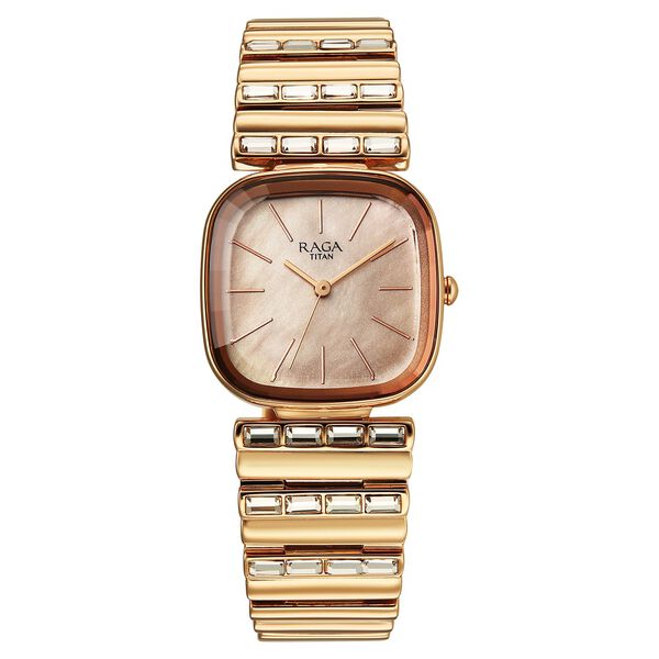 Buy Online Titan Raga Glimmers Quartz Analog Rose Gold Dial Rose Gold ...