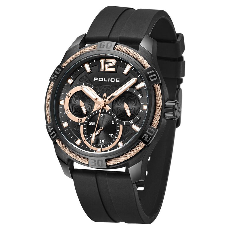 Buy Online Police Black Dial Quartz Multifunction Watch for Men ...