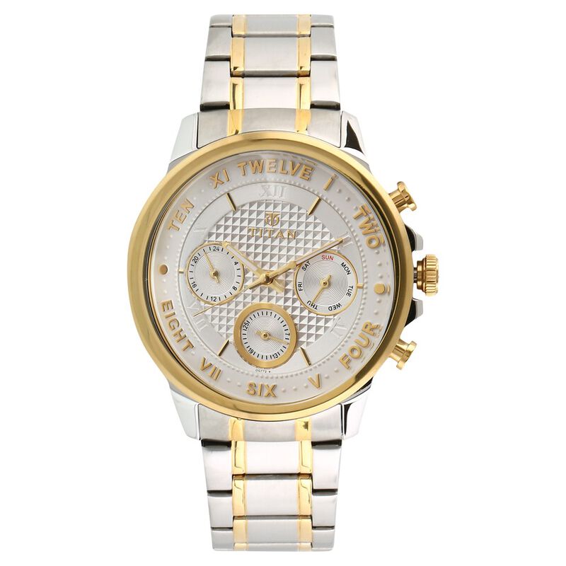 Buy Online Titan Regalia Sovereign Quartz Multifunction White Dial ...