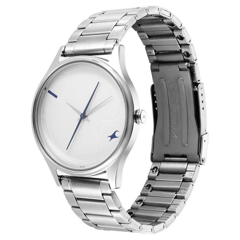 Buy Online Fastrack Stunners Quartz Analog Silver Dial Metal Strap ...