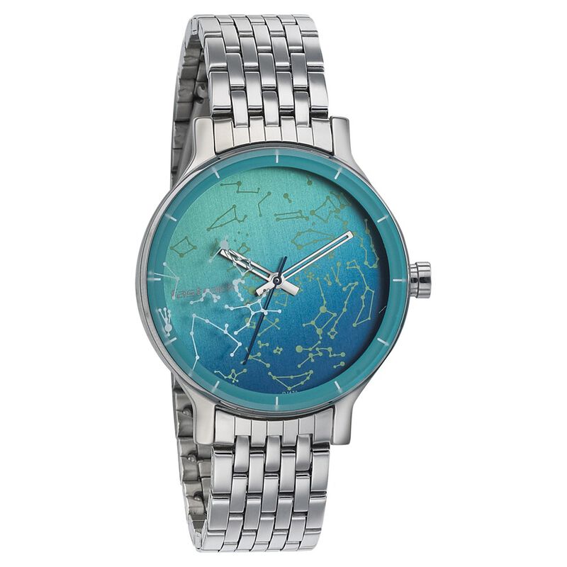 Buy Online Fastrack Space Rover Quartz Analog Blue Dial Stainless Steel ...