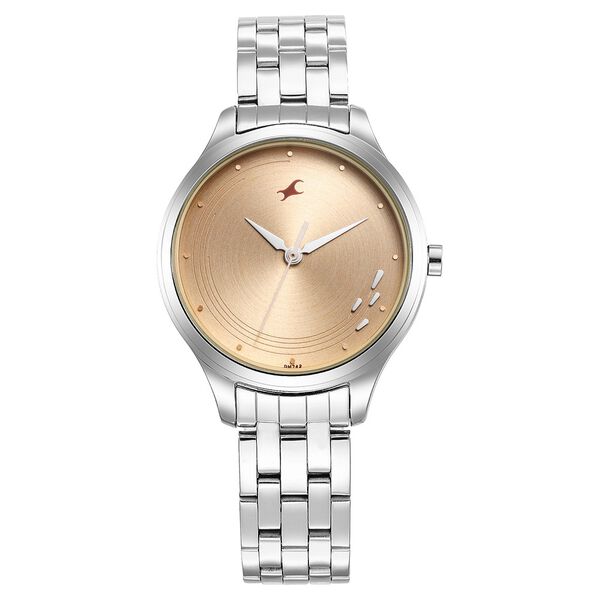 Buy Online Fastrack Stunners Quartz Analog Rose Gold Dial Stainless ...