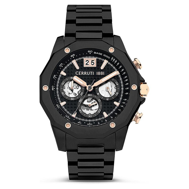 Buy Online Cerruti 1881 Black Dial Stainless Steel Strap Watch for Men ...