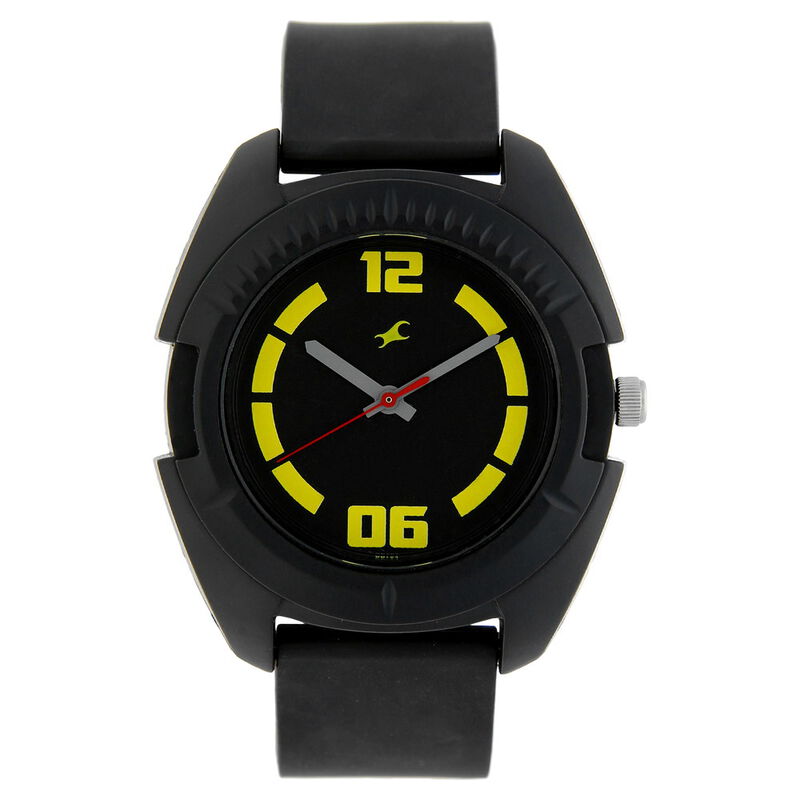 Buy Online Fastrack Quartz Analog Black Dial PU Strap Watch for Guys ...