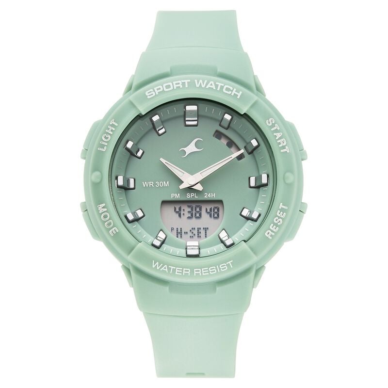 Buy Online Fastrack StreetStyle Quartz Analog Green Dial Green Plastic ...