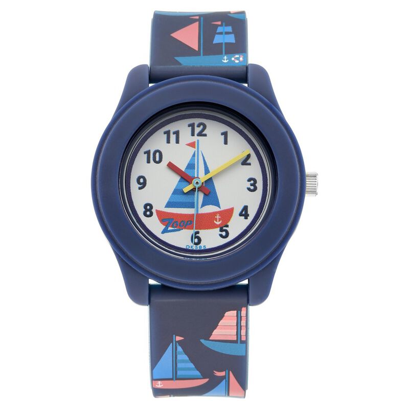 Buy Online Zoop By Titan Quartz Analog White Dial PU Strap Watch for ...