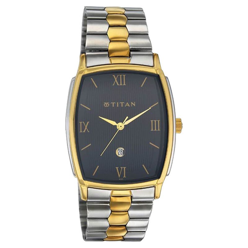Buy Online Titan Two Toned Dial Strap Stainless Steel Strap Watch for ...