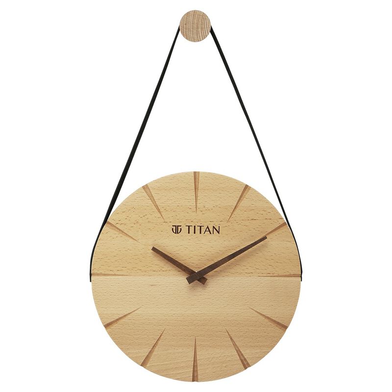 Buy Online Titan Artisanal Hang-wood Wall Clock - 30 cm x 30 cm ...