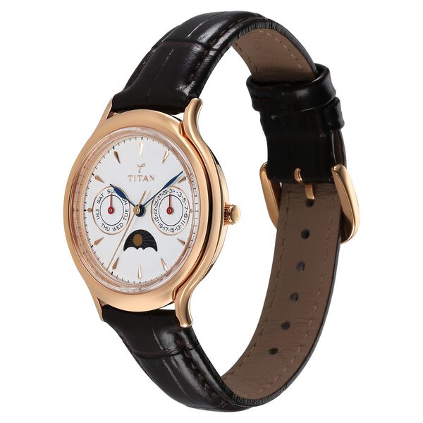 Buy Online Titan 40 years Quartz Multifunction with Moon Phase Silver ...