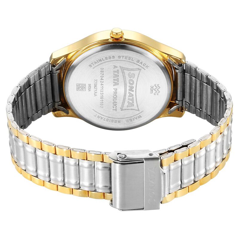 Buy Online Sonata Traditional Essentials Quartz Analog Silver Dial ...