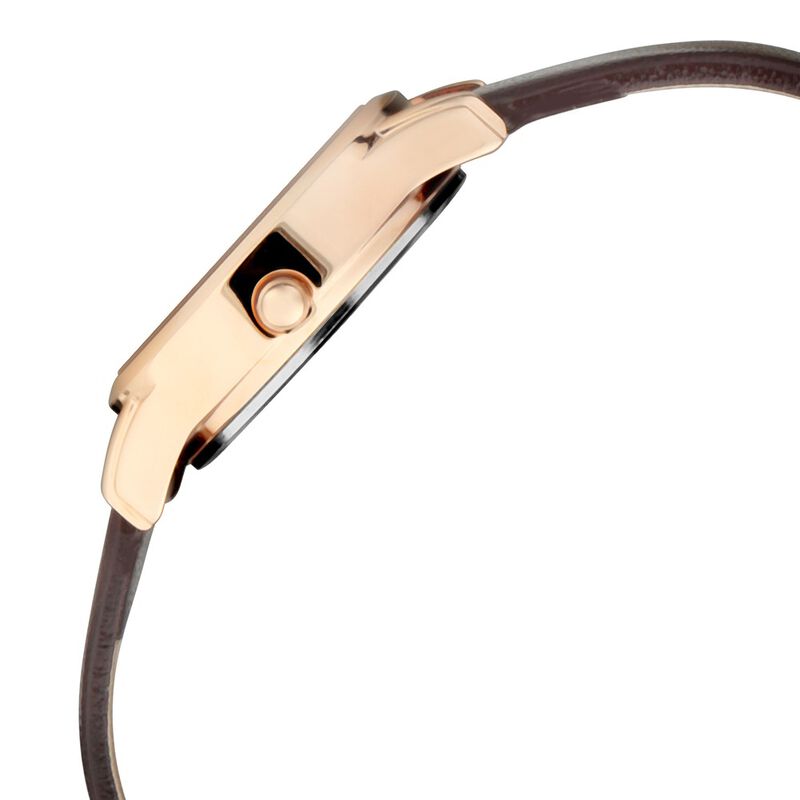 Buy Online Titan Quartz Analog Silver Dial Leather Strap Watch for ...