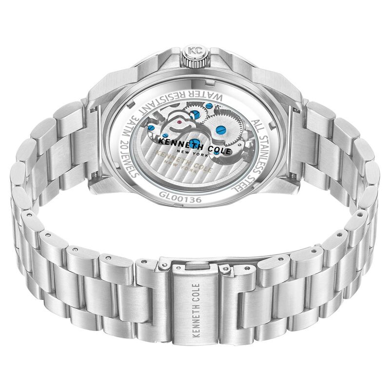 Buy Online Kenneth Cole Automatic Blue dial Stainless Steel Strap Watch ...