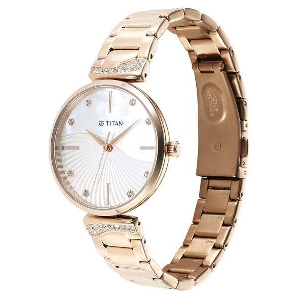 Buy Online Titan Purple Style Up Quartz Analog Mother Of Pearl Dial ...