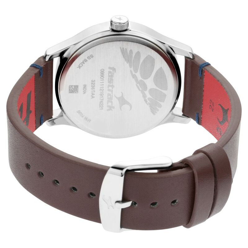 Buy Online Fastrack I Love Me Quartz Analog Blue Dial Leather Strap ...