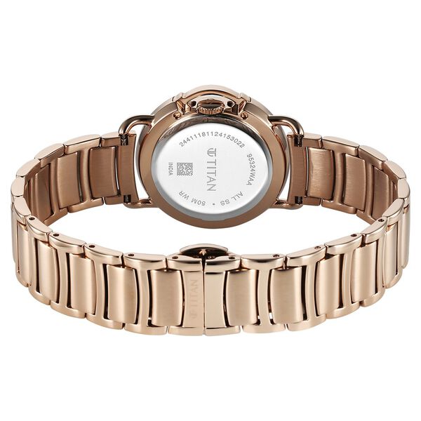 Buy Online Titan Workmode Quartz Analog Rose Gold Dial Stainless Steel ...