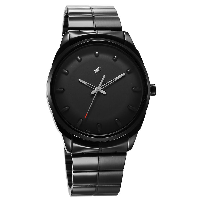 Buy Online Fastrack Quartz Analog Black Dial Black Stainless Steel ...