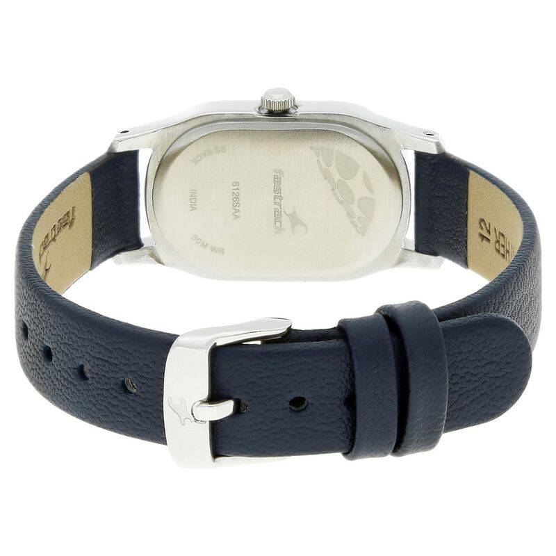 Buy Online Fastrack Quartz Analog Blue Dial Leather Strap Watch for ...