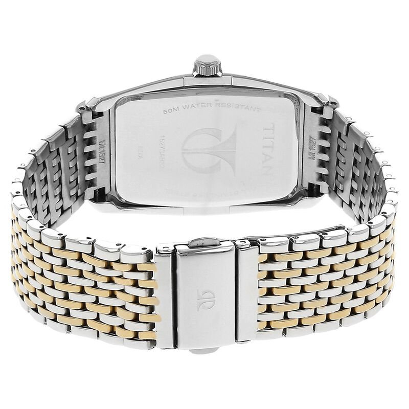 Buy Online Titan Quartz Analog with Date Champagne Dial Stainless Steel ...