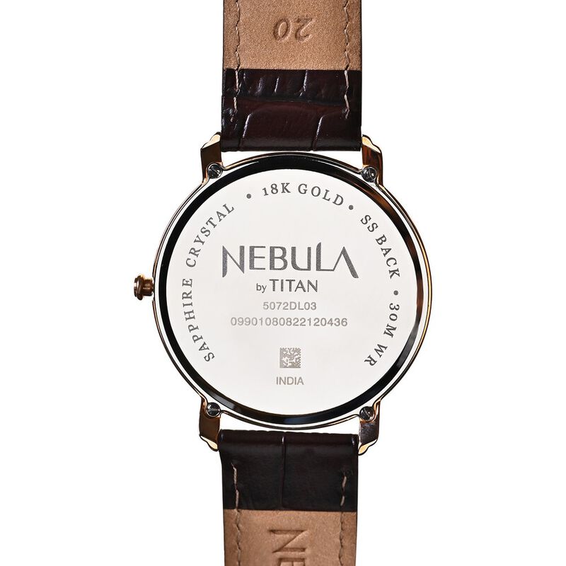Buy Online Nebula by Titan Quartz Analog Brown Dial Brown Leather Strap ...