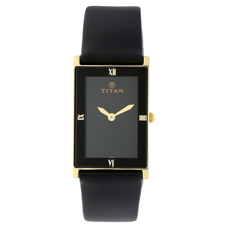 Buy Online Titan Classic Black Dial Analog Leather Strap Watch for Men ...