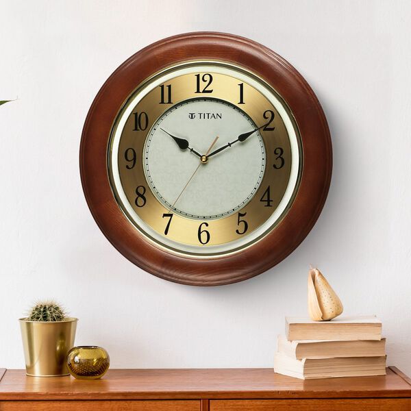 Buy Online Titan Grandeur - Classic Wooden Wall Clock - w0097wa01 | Titan