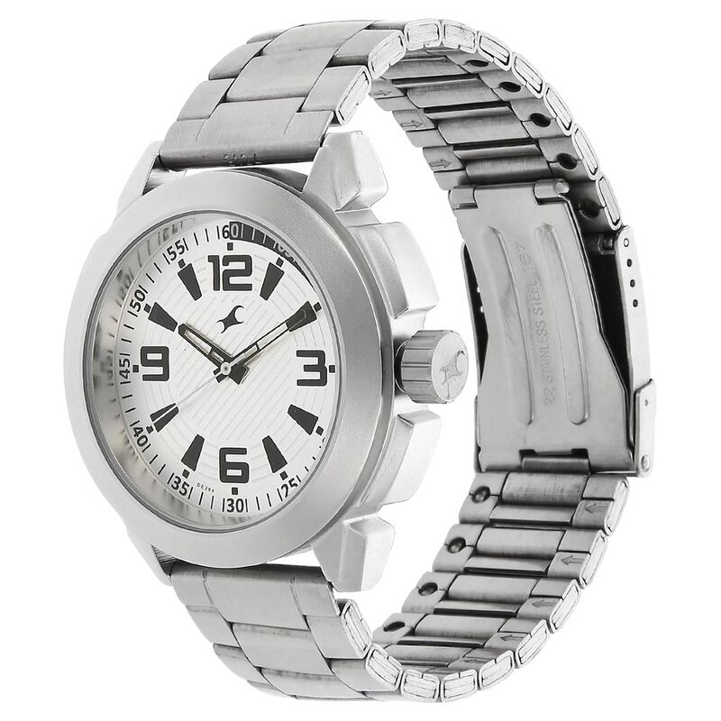 Buy Online Fastrack Quartz Analog Silver Dial Stainless Steel Strap ...