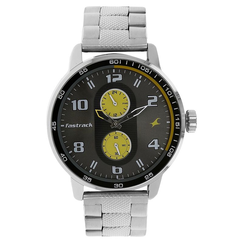 Buy Online Fastrack Motorheads Quartz Multifunction Grey Dial Stainless ...
