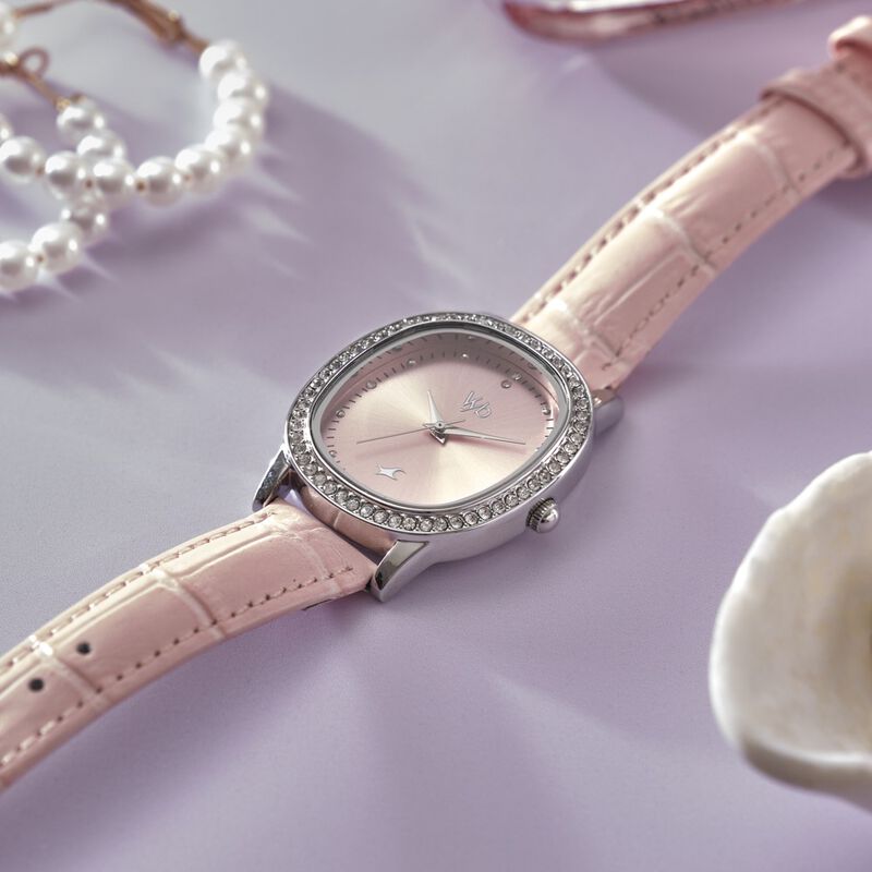 Buy Online Fastrack Vyb Mirage Quartz Analog Pink Dial Pink Color ...