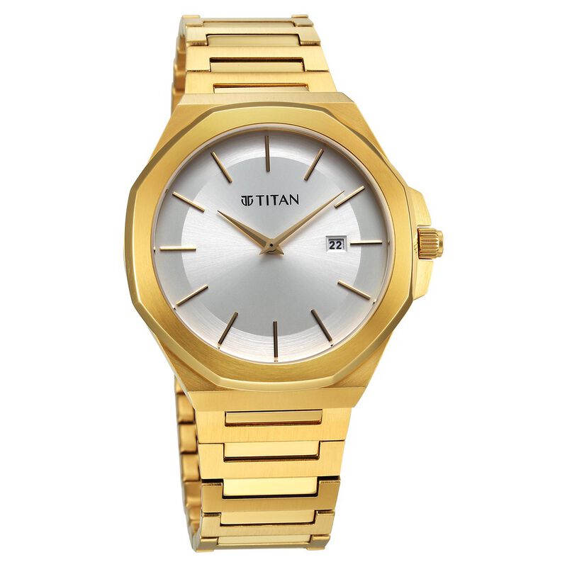 Buy Online Titan Classic Slim Quartz Analog with Date Silver Dial ...