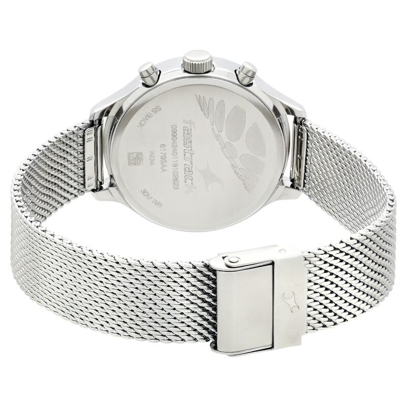 Buy Online Fastrack Denim Quartz Multifunction White Dial Stainless ...