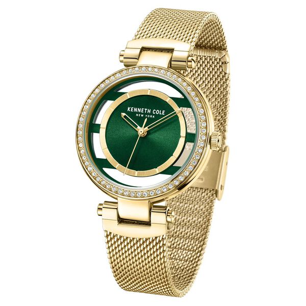 Buy Online Kenneth Cole Quartz Analog Green Dial Stainless Steel Strap ...