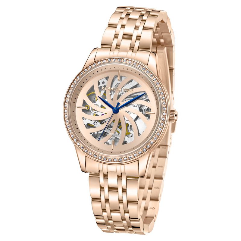Buy Online Kenneth Cole Automatic Analog Rose Gold dial Metal Strap ...