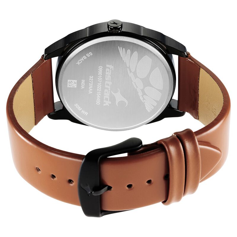 Buy Online Fastrack After Dark Brown Dial Leather Strap Watch for Guys ...