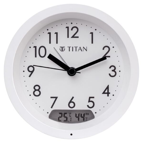 Buy Online Titan Alarm Clock - Analog Round Table Clock With Digital ...