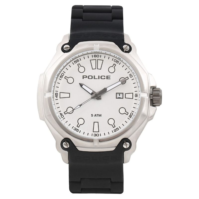Buy Online Police Quartz Analog Silver Dial Metal Strap Watch for Men ...