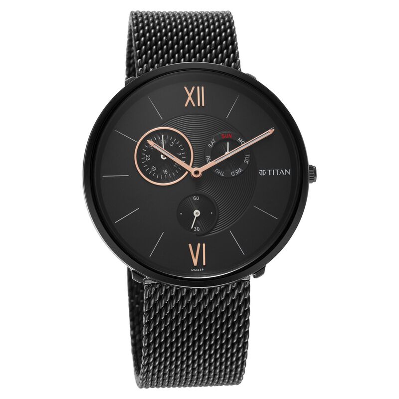 Buy Online Titan Men's Slimline Multifunction Watch with Elegant Weave ...