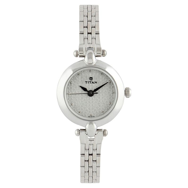 Buy Online Titan Quartz Analog Silver Dial Stainless Steel Strap Watch ...