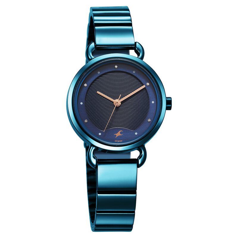 Buy Online Fastrack Pulse Quartz Analog Blue Dial Stainless Steel Strap ...