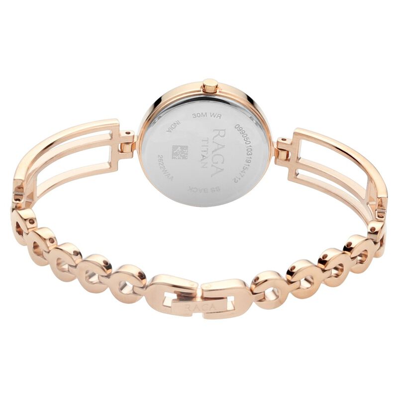 Buy Online Titan Raga Viva Rose Gold Metal Analog Strap Watch for Women ...