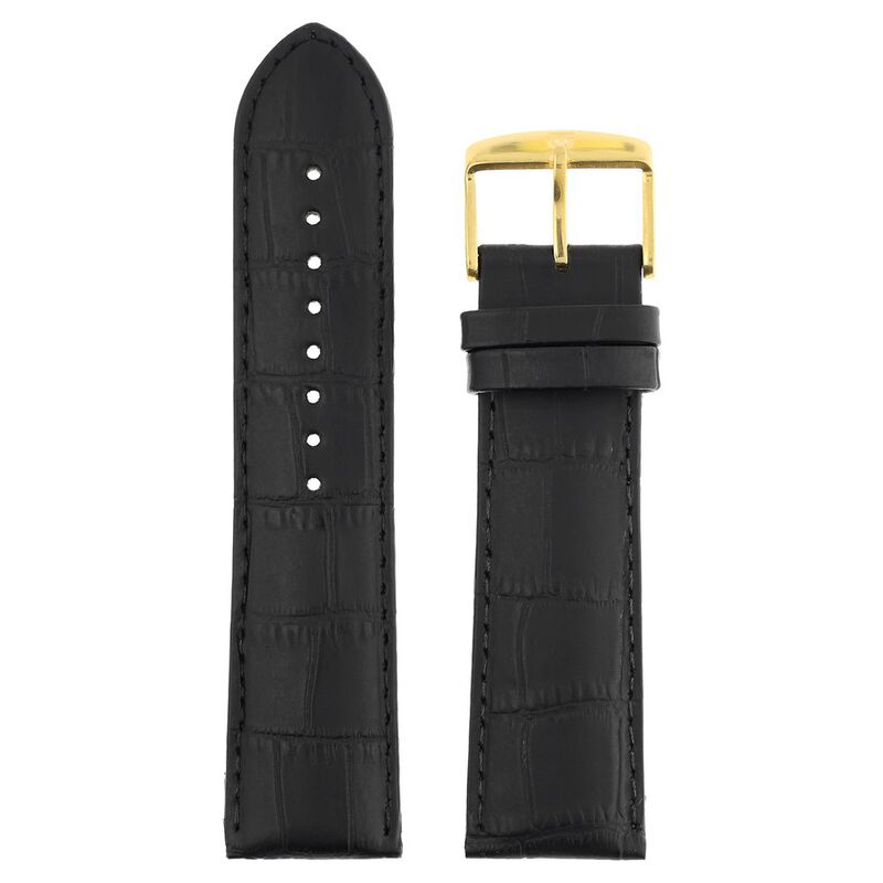 Buy Online 24 mm Black Genuine Leather Straps for Men - nf1610175024g ...