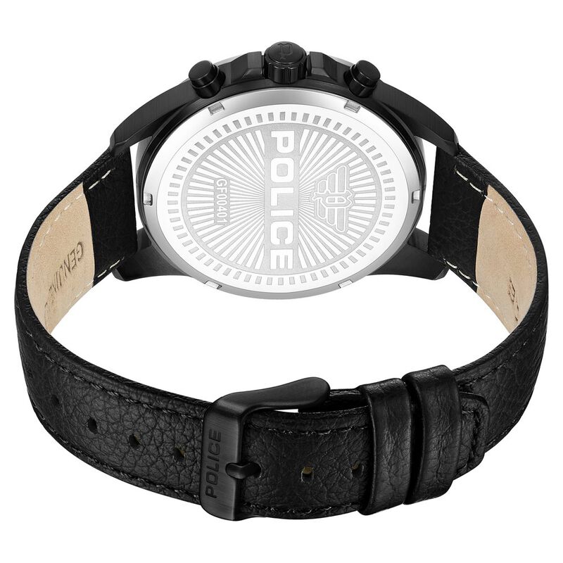 Buy Online Police Quartz Multifunction Green Dial Black Leather Strap ...