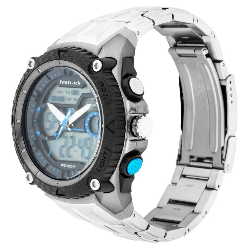 Buy Online Fastrack Deux Machina Quartz Analog Digital Blue Dial ...