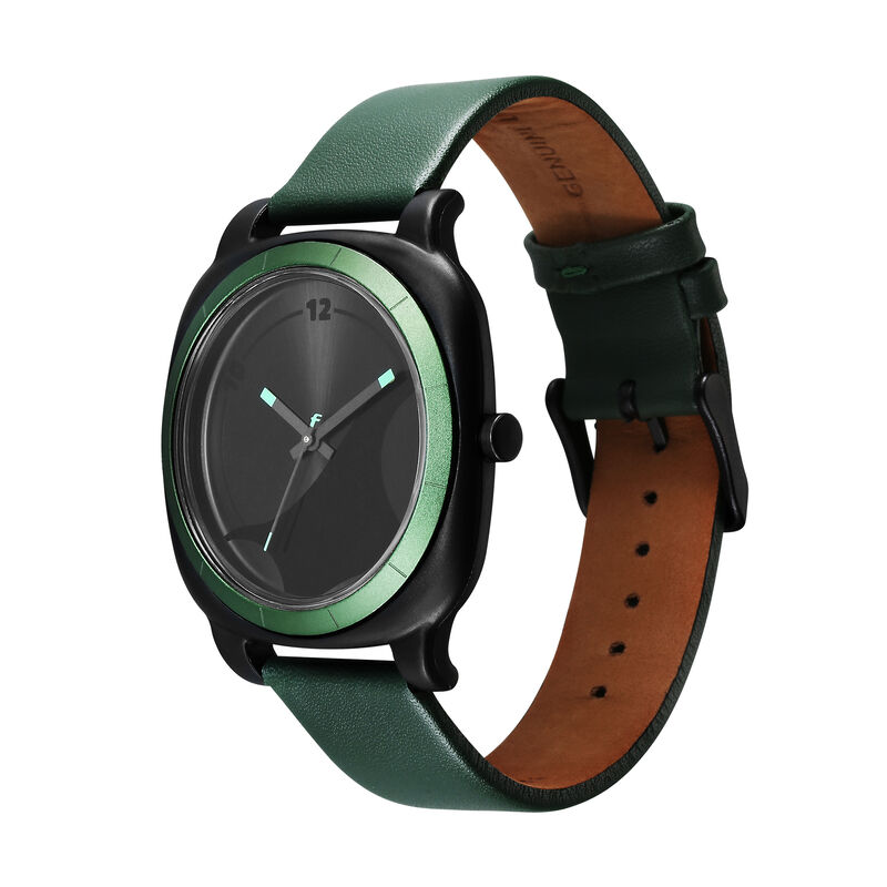 Buy Online Fastrack Hype All Black Quartz Analog Black Dial With Green ...