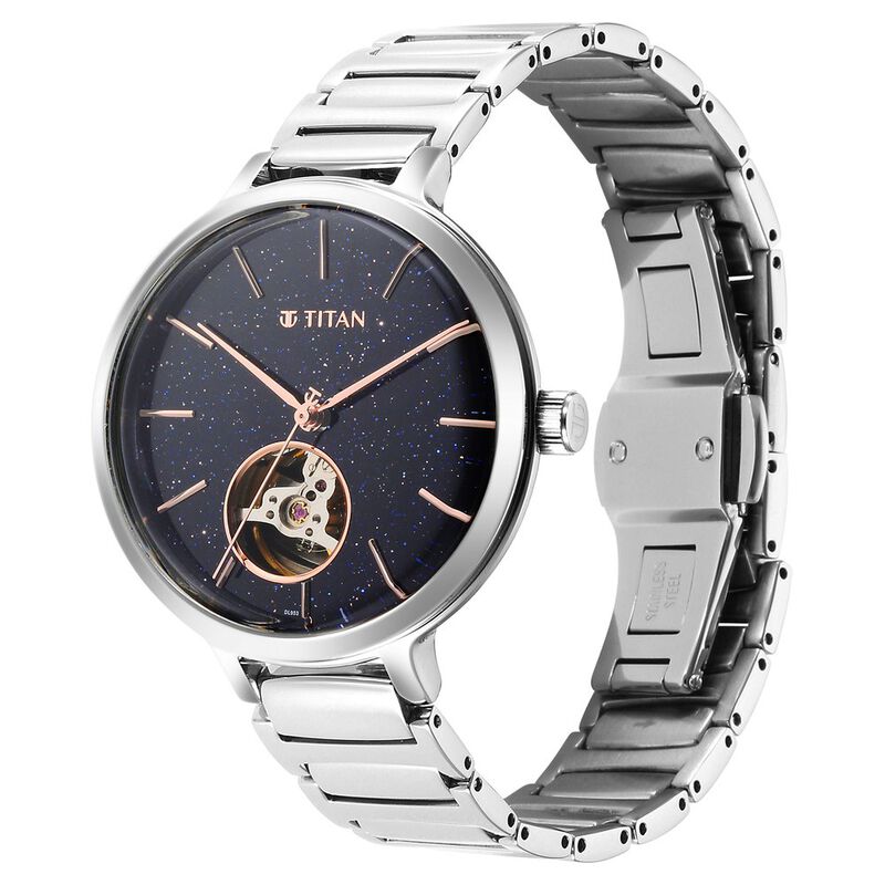 Buy Online Aventurine Automatic Blue Dial Automatic Watch for Women ...