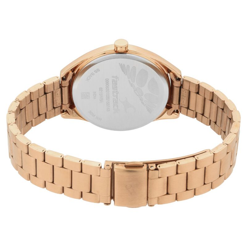 Buy Online Fastrack Quartz Analog Rose Gold Dial Stainless Steel Strap ...